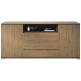 Vladon SIDEBOARD Skadu Schwarz matt