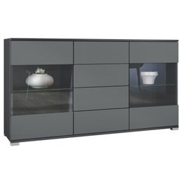 Vladon SIDEBOARD Bari Graphit Seidenmatt