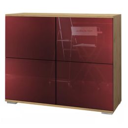 Vladon KOMMODE Rova Bordeaux Hochglanz