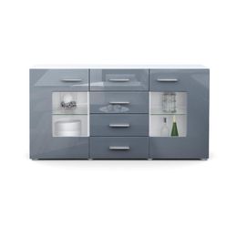 Vladon SIDEBOARD Noah Grau Hochglanz
