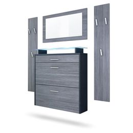 Vladon GARDEROBE Malea Fronten in Avola-Anthrazit