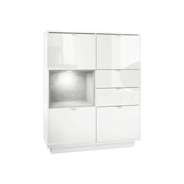 Vladon HIGHBOARD Metro Einsatz in Beton Oxid Optik