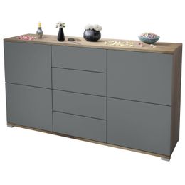 Vladon SIDEBOARD Rova Graphit Seidenmatt