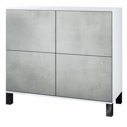 Vladon KOMMODE Rova Beton Oxid Optik