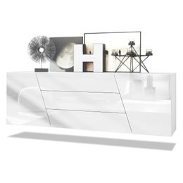 Vladon SIDEBOARD Houston Wei&szlig; Hochglanz