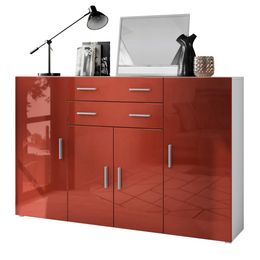 Vladon HIGHBOARD Aron Fronten in Bordeaux Hochglanz