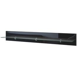 Vladon WANDREGAL Bari Schwarz Hochglanz