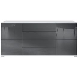 Vladon SIDEBOARD Rova Grau Hochglanz