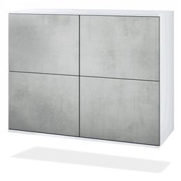 Vladon KOMMODE Rova Beton Oxid Optik