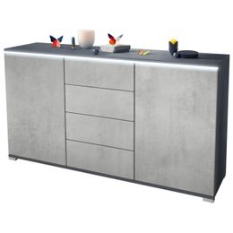 Vladon SIDEBOARD Faro Beton Oxid Optik