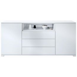 Vladon SIDEBOARD Skadu Wei&szlig; Hochglanz