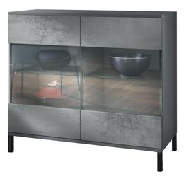 Vladon KOMMODE Bari Beton Dunkel Optik