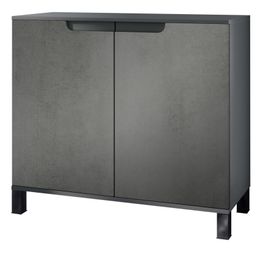 Vladon KOMMODE Sylt Beton Dunkel Optik