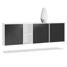 Vladon SIDEBOARD Cuba T&uuml;ren in Schwarz matt