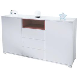 Vladon SIDEBOARD Skadu Bordeaux Hochglanz