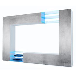 Vladon WOHNWAND Mirage Front in Beton Oxid Optik