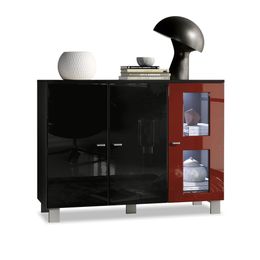 Vladon SIDEBOARD Denjo T&uuml;r in Bordeaux Hochglanz