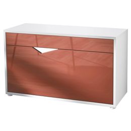 Vladon SCHUHSCHRANK Kolmio Bordeaux Hochglanz