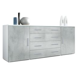 Vladon SIDEBOARD Verona Beton Oxid Optik