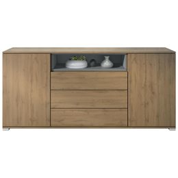 Vladon SIDEBOARD Skadu Graphit Seidenmatt