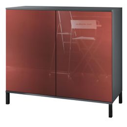 Vladon KOMMODE Skadu Bordeaux Hochglanz