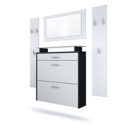 Vladon GARDEROBE Malea Front in Wei&szlig; matt