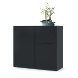 Vladon KOMMODE Ben Front in Schwarz matt