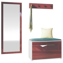 Vladon GARDEROBE Hanko Bordeaux Hochglanz
