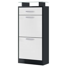 Vladon SCHUHSCHRANK Loret Front in Wei&szlig; matt