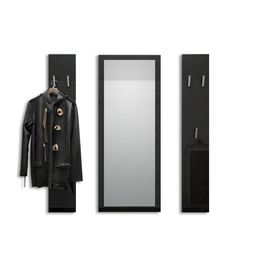 Vladon GARDEROBE Spot Schwarz Hochglanz