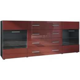 Vladon SIDEBOARD Carlos Bordeaux Hochglanz