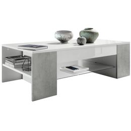 Vladon COUCHTISCH Clip Blenden in Beton Oxid Optik