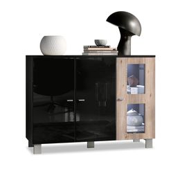 Vladon SIDEBOARD Denjo T&uuml;r in Eiche Nordic
