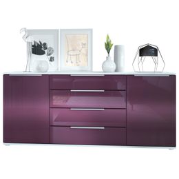 Vladon SIDEBOARD Porto Brombeer Hochglanz