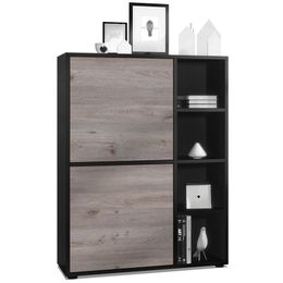 Vladon HIGHBOARD Cuba T&uuml;ren in Eiche Nordic