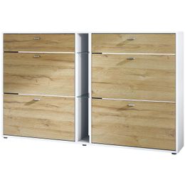 Vladon SCHUHSCHRANK Today Fronten in Eiche Natur