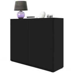 Vladon KOMMODE Ben Front in Schwarz matt