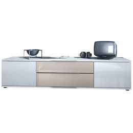 Vladon LOWBOARD Linio Sandgrau Hochglanz