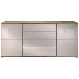 Vladon SIDEBOARD Rova Sandgrau Hochglanz