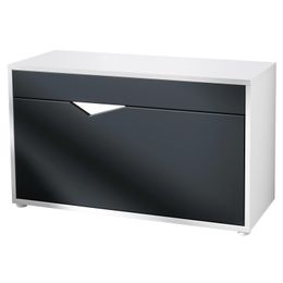 Vladon SCHUHSCHRANK Kolmio Schwarz matt