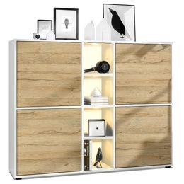 Vladon HIGHBOARD Cuba T&uuml;ren in Eiche Natur