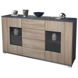 Vladon SIDEBOARD Gr&ouml;mitz Eiche s&auml;gerau