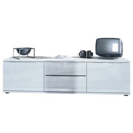 Vladon LOWBOARD Linio Wei&szlig; Hochglanz