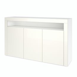 Vladon SIDEBOARD Valencia Creme Hochglanz / Creme Hochglanz
