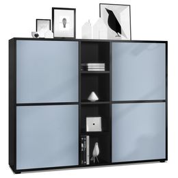 Vladon HIGHBOARD Cuba T&uuml;ren in Denim matt