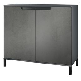 Vladon KOMMODE Sylt Beton Dunkel Optik