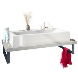 Vladon WASCHBECKENUNTERSCHRANK Nizza Beton Oxid Optik