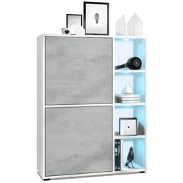 Vladon HIGHBOARD Cuba T&uuml;ren in Beton Oxid Optik
