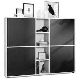 Vladon HIGHBOARD Cuba T&uuml;ren in Schwarz matt