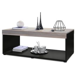 Vladon COUCHTISCH Pure Tischplatte und Blenden in Eiche Nordic